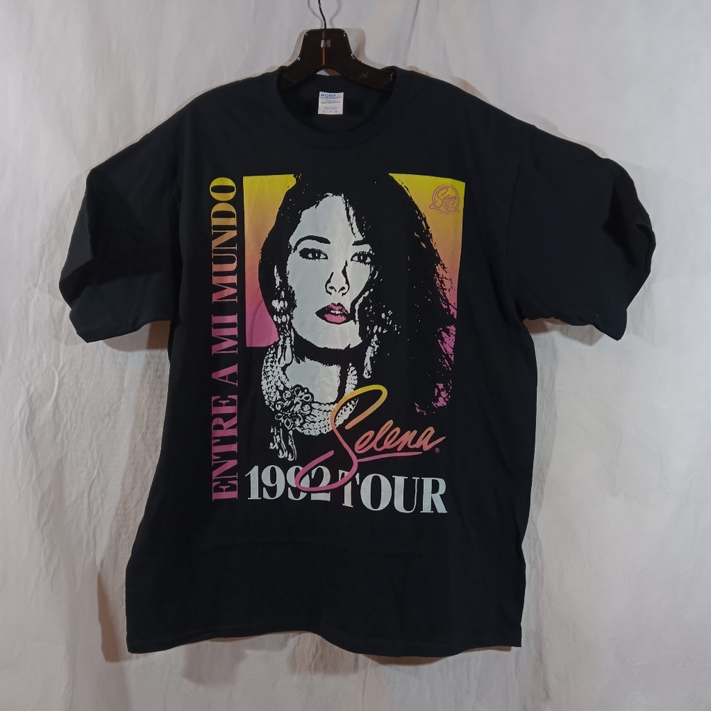 1992 Selena Tour Entre A Mi Mundo Graphic Black T-Shi… - Gem